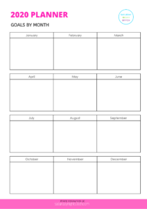 2020 Free Printable Planner - saturday night stitch