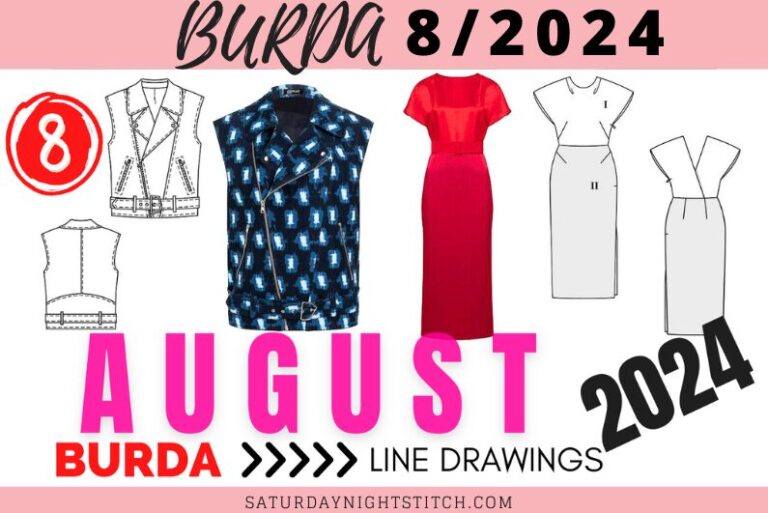 Burda 8/2024 Preview | First Look | Commentary | Line Drawings ...