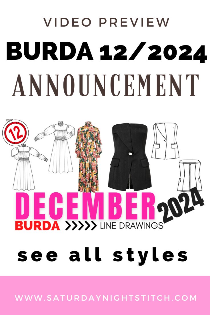 Burda 12/2024 Preview | First Look | Commentary | Line Drawings ...